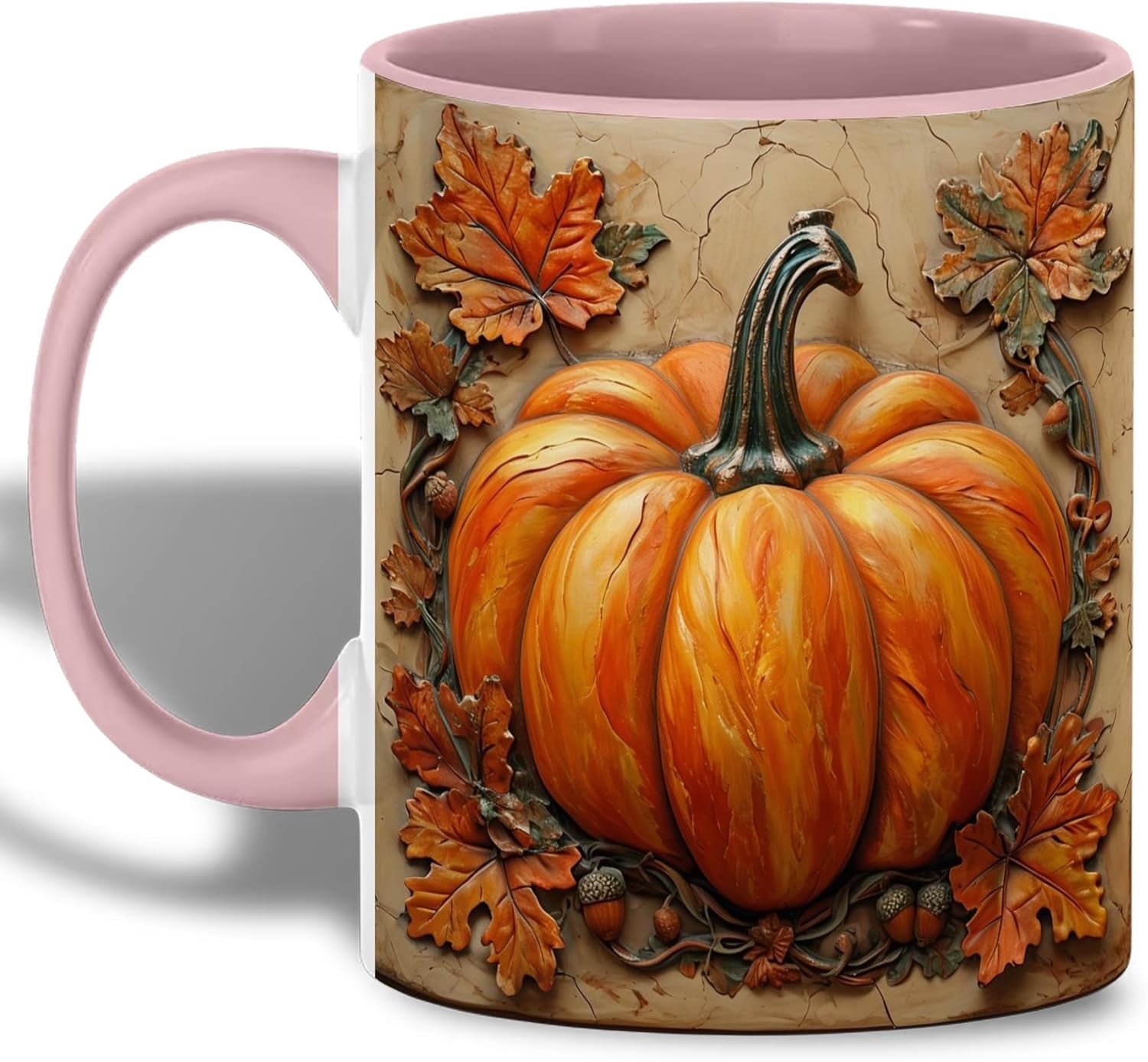 Toycle Rustics Pumpkin With Autumns Leaves Designs Coffee Mug Fall ...