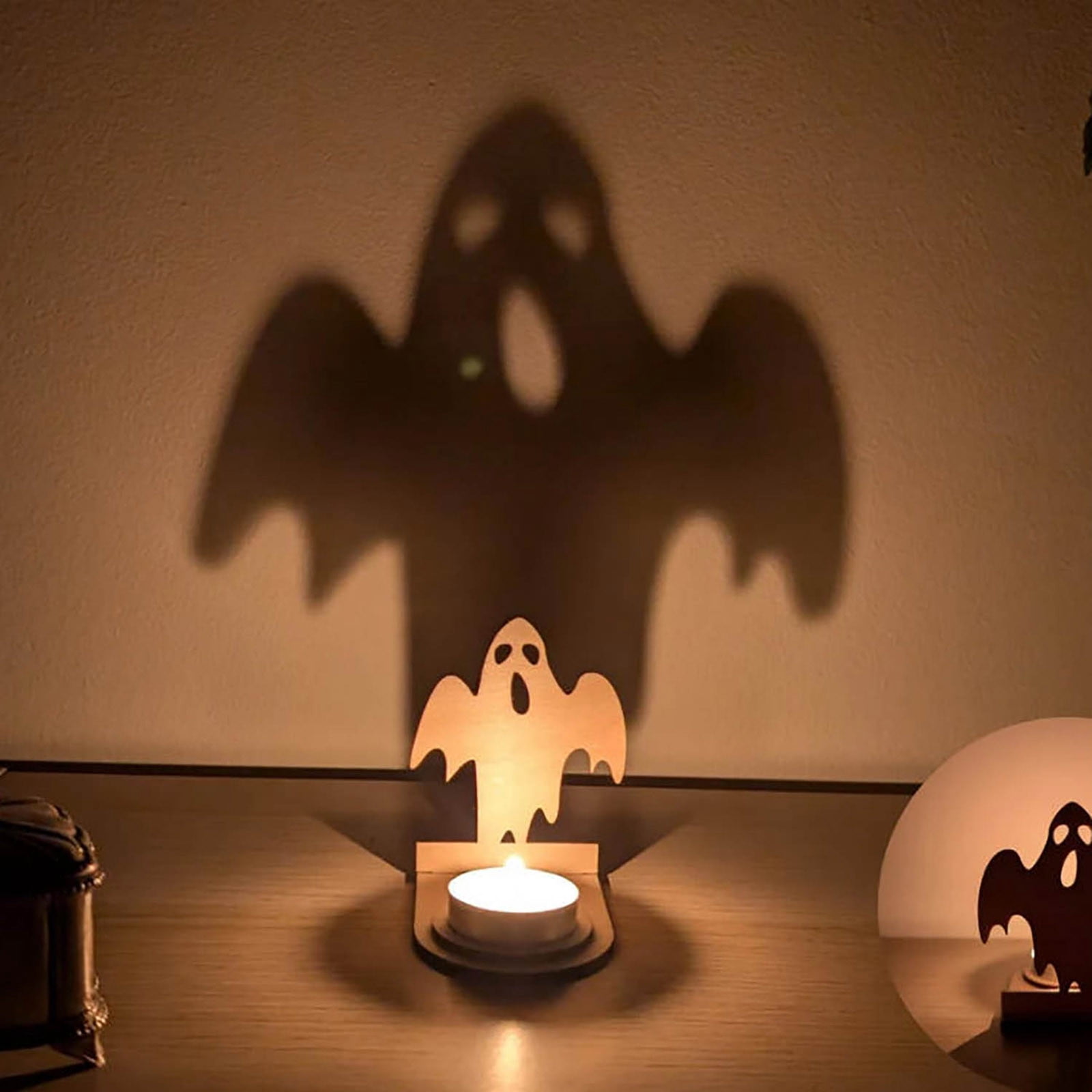 Toycle Wooden Crafts Ghost Candles Ghost Shadows Horror Halloween Party ...
