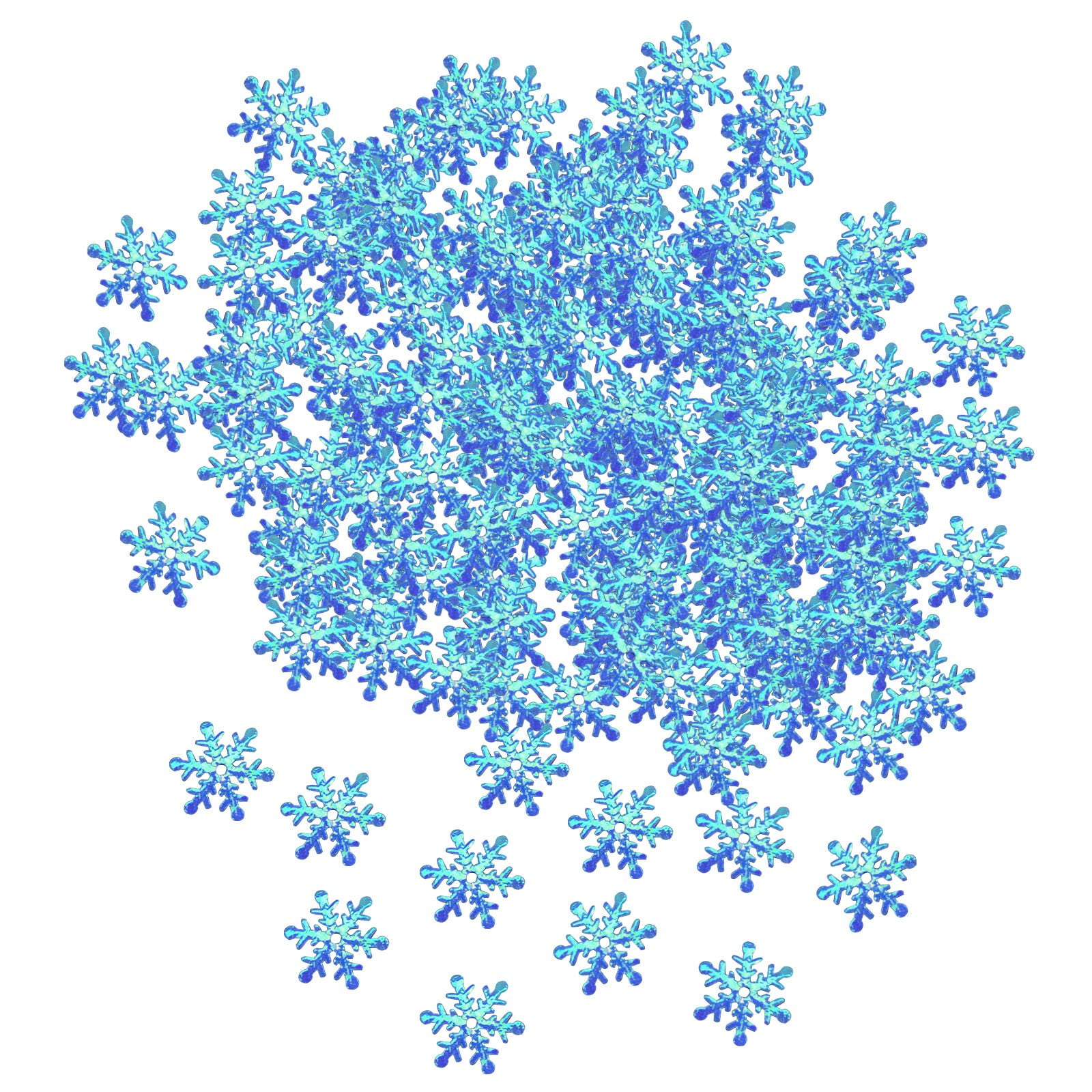 Toyeng 2026 New Sky Blue Mini Snowflake Ornaments - Plastic Craft ...