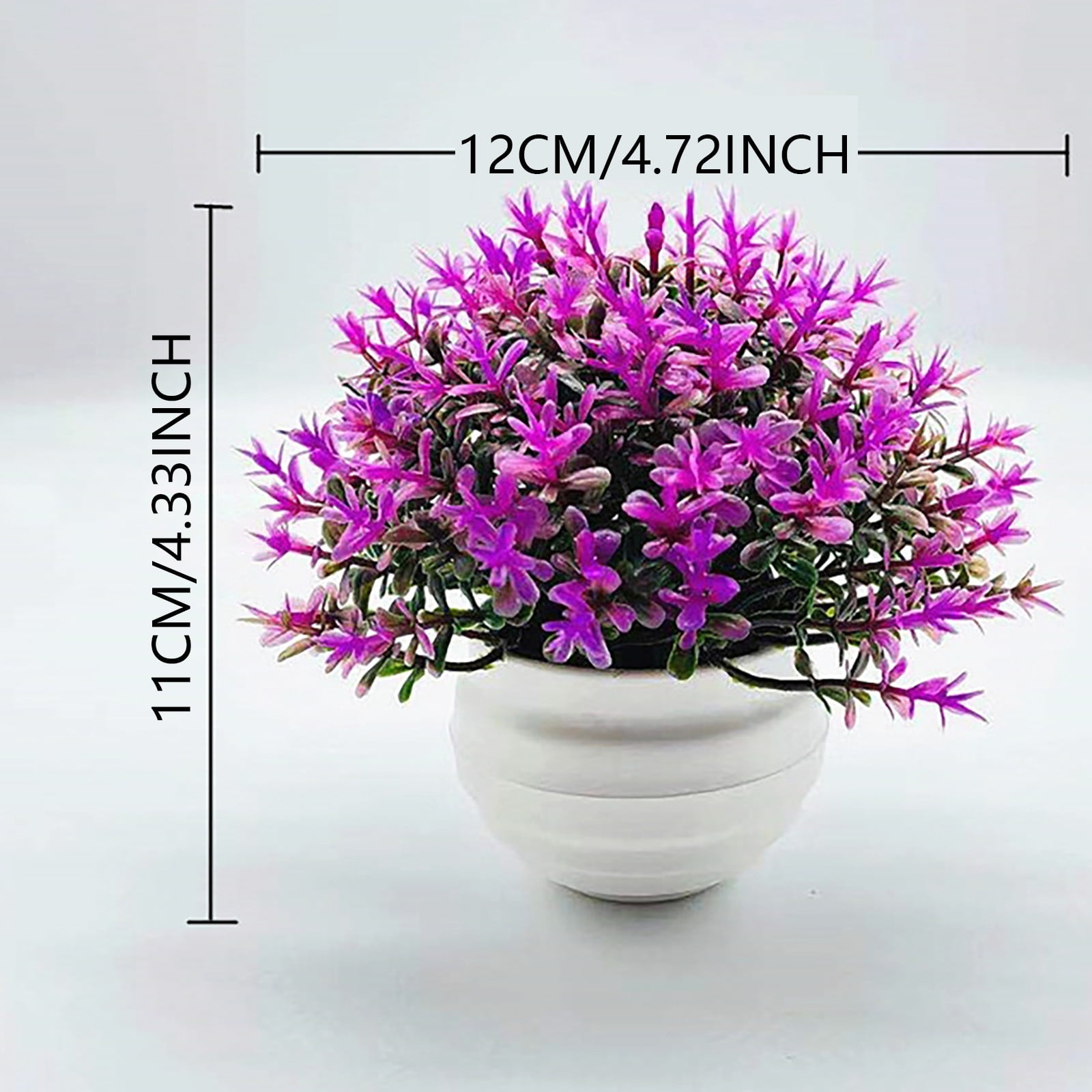 Toyeng Artificial Pot Artificial Potted Plants Plastic Greenery in Pots ...