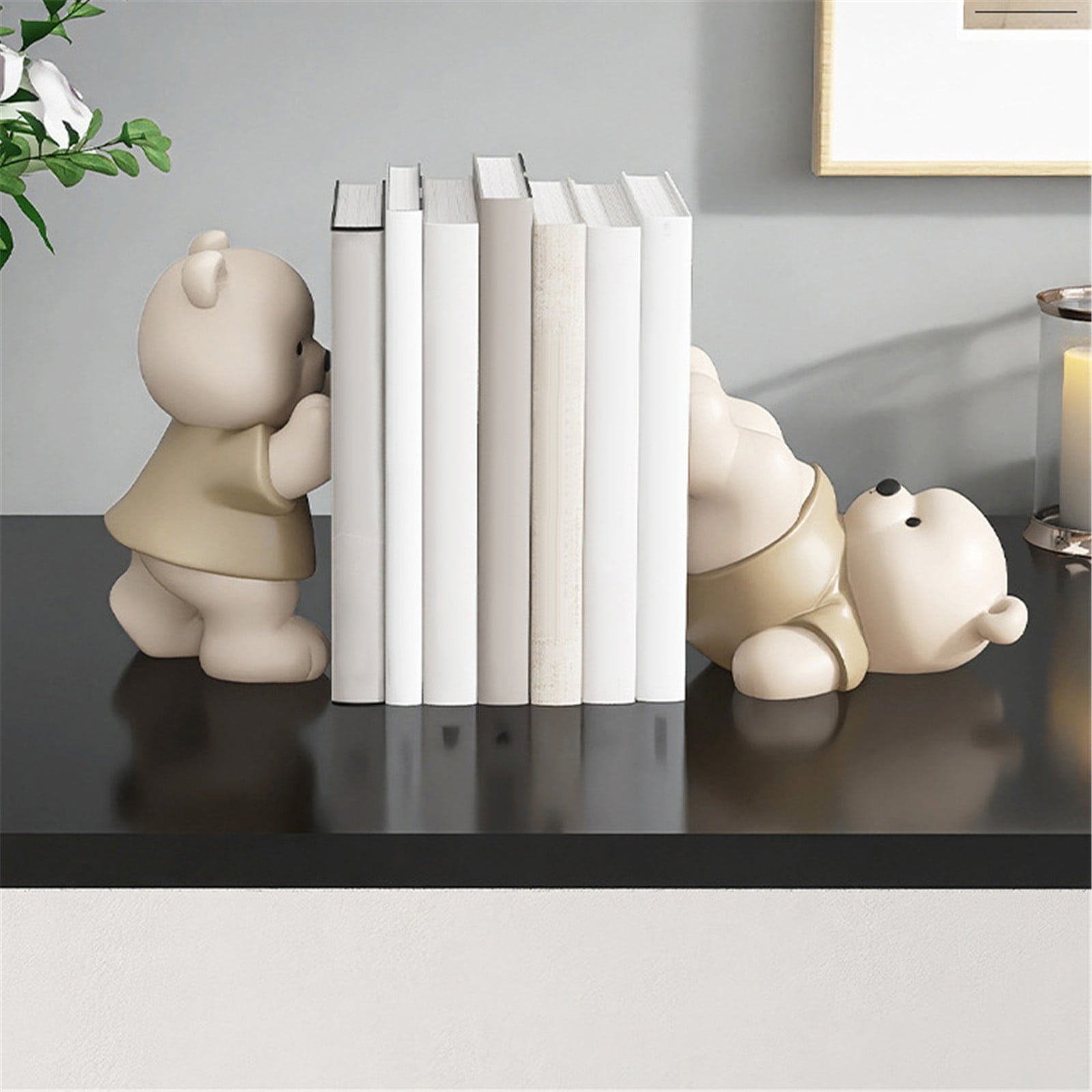 Toyeng, Desktop Dress Up, Cute Bear Decorative Bookends 1 Pair Resin ...