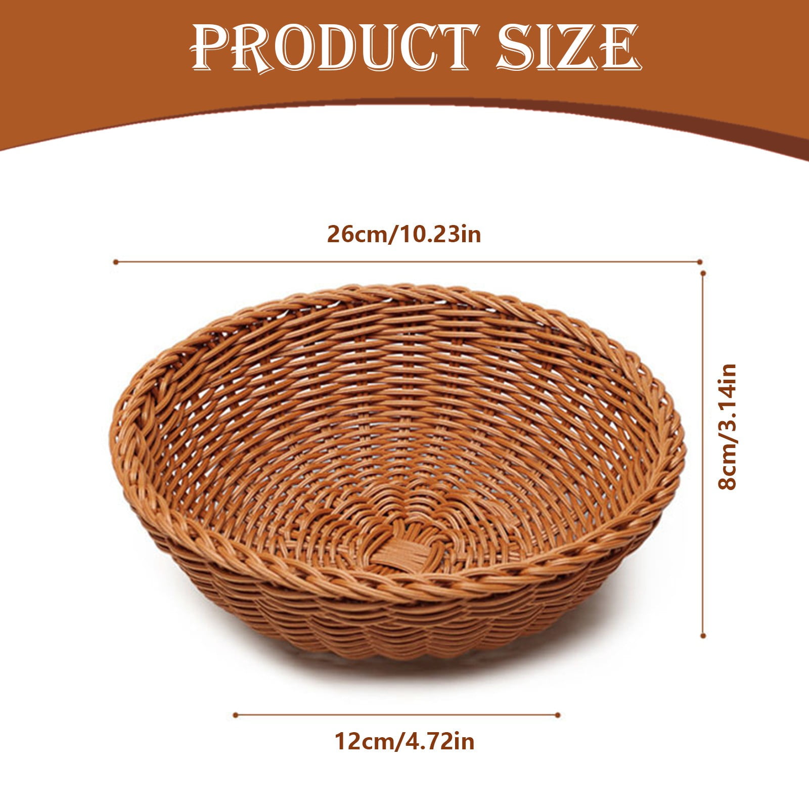 Toyeng Fruit Tray Wicker Bread Basket Small Bread Basket Basket Bowl ...