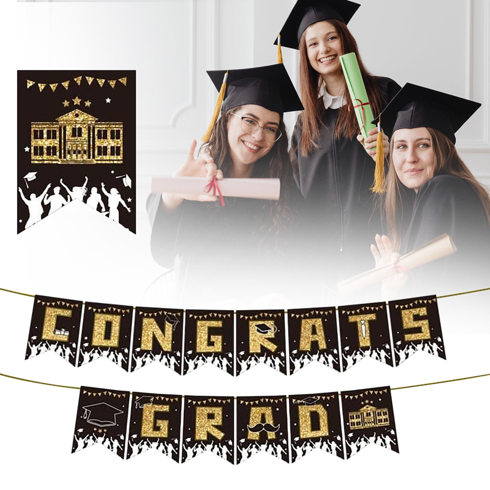 Toyeng Graduation Season Flagclearance!Graduation Decorations Set Blue ...