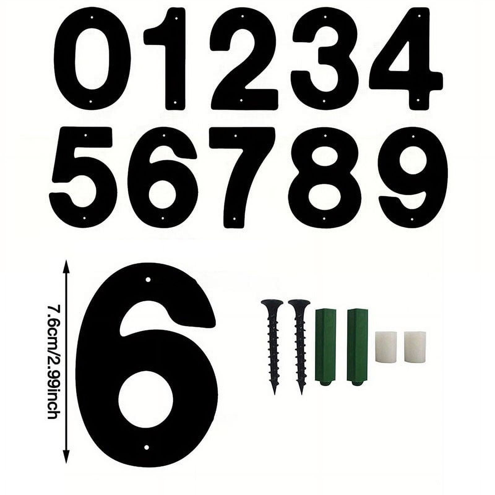 Toyeng Household Doorplate Black Modern Address Number Outdoor Mailbox ...