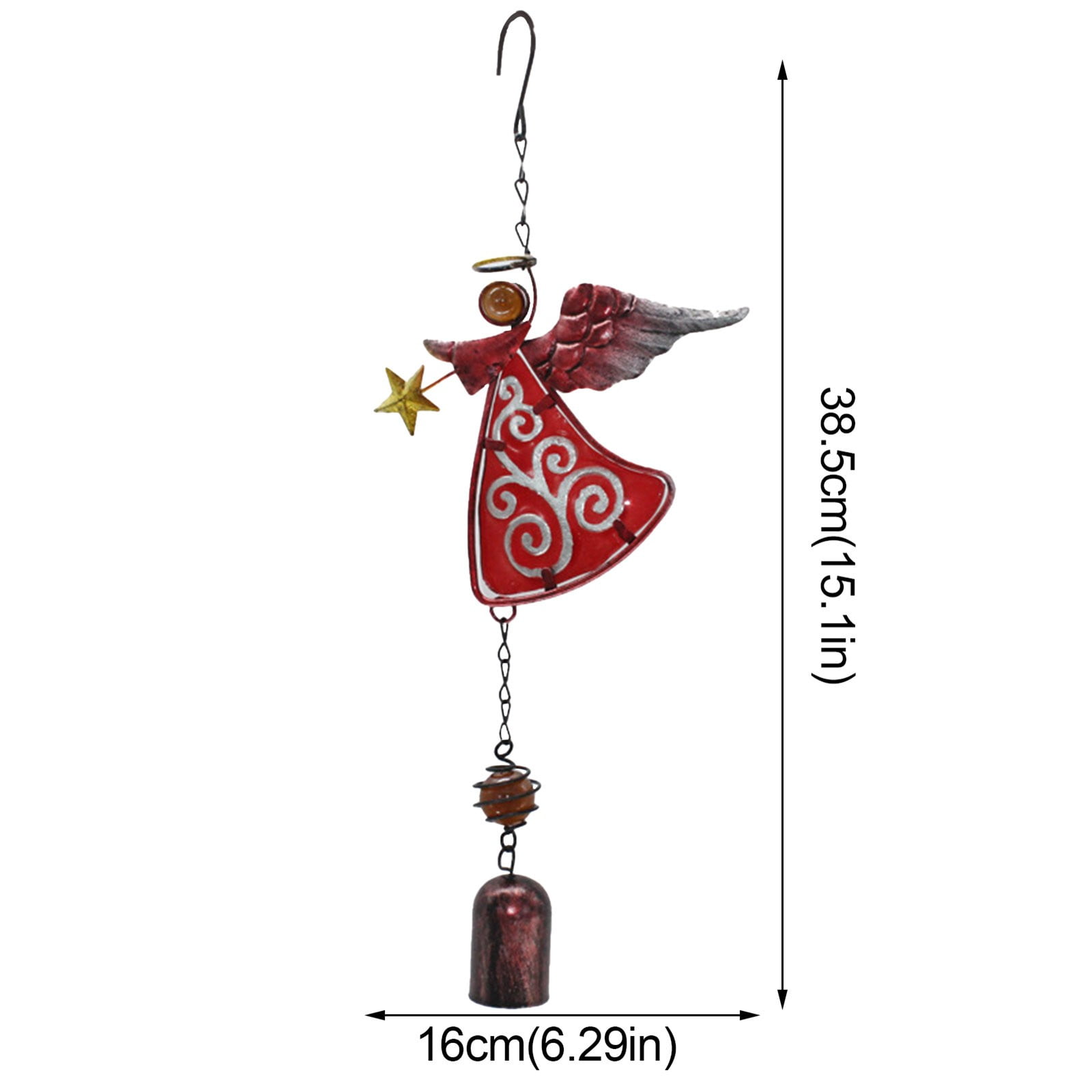 Toyeng Household Wind Chimes Metal Angel Wind Chime Hanging Decoration ...