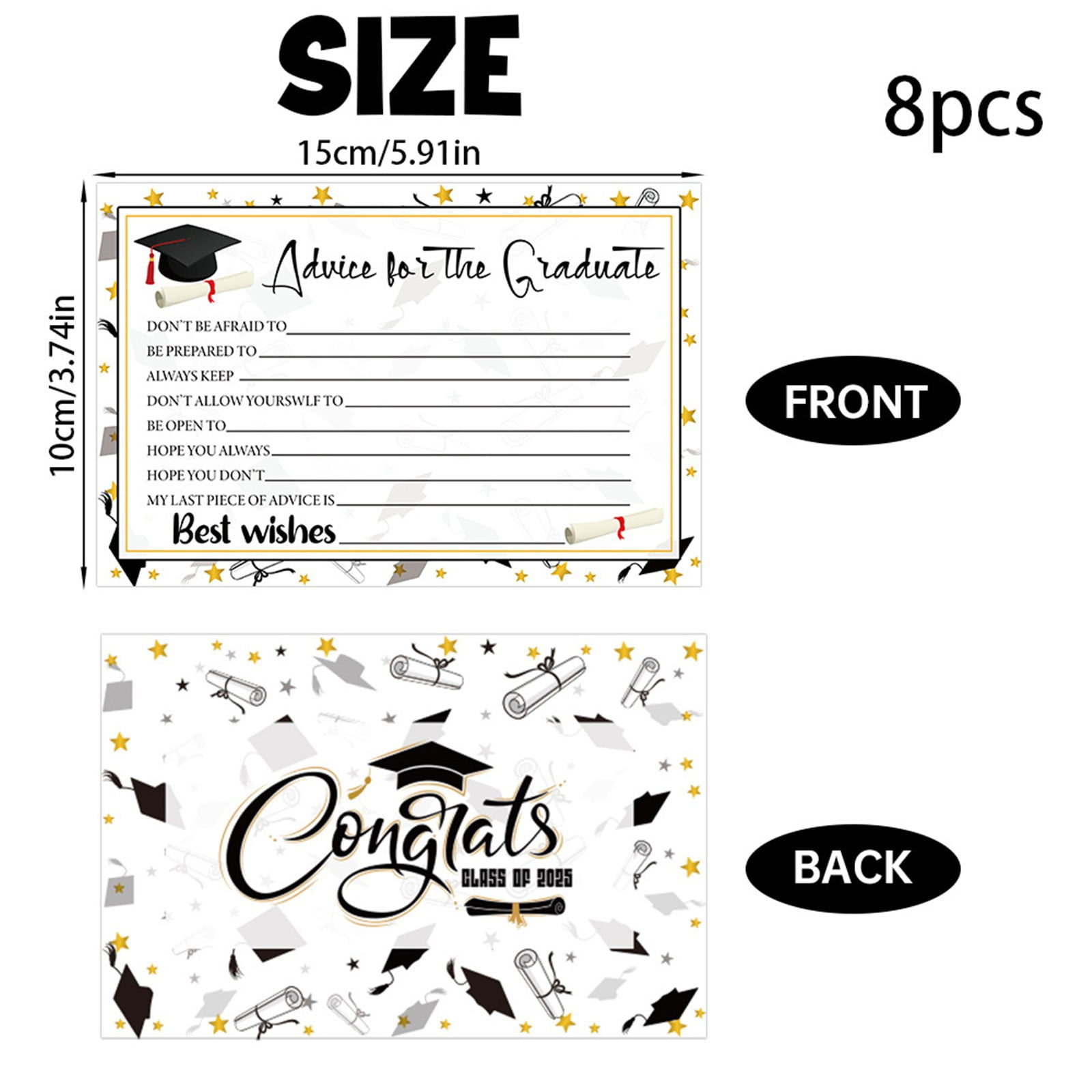 Toyeng Party Greeting Card Graduation Wish & Advice Cards 32Pcs ...