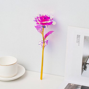 Willkey Rose Light Artificial Galaxy Rose Lamp with Butterfly and ...