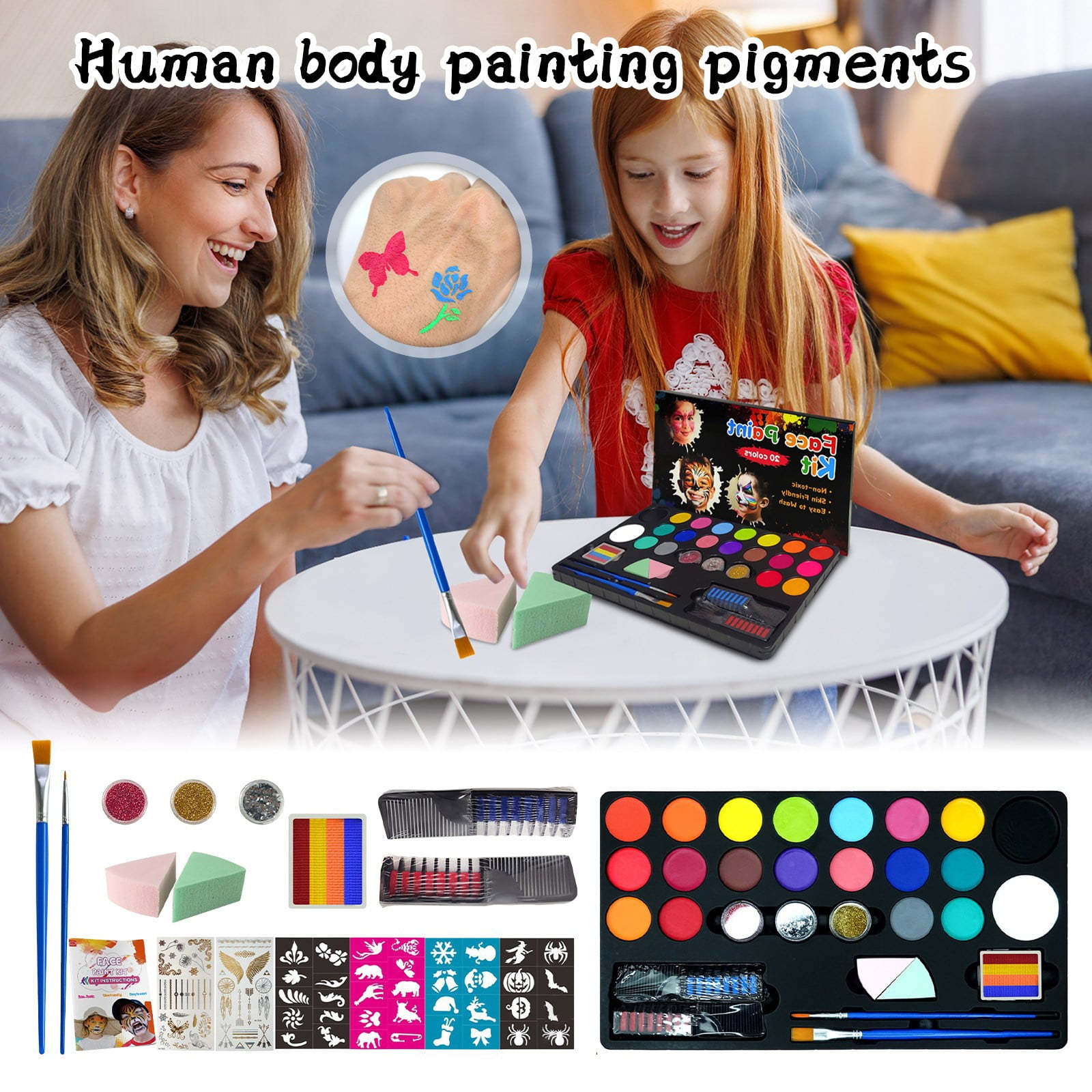 Toyhong Body Painting Face Paint Set Hand-painted Body Cos Painting ...