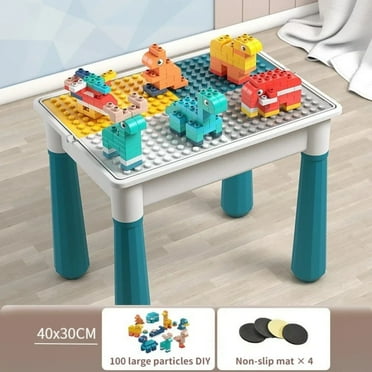 KFFKFF Kids Table and 4 Chairs Set Height Adjustable Kids Craft and ...