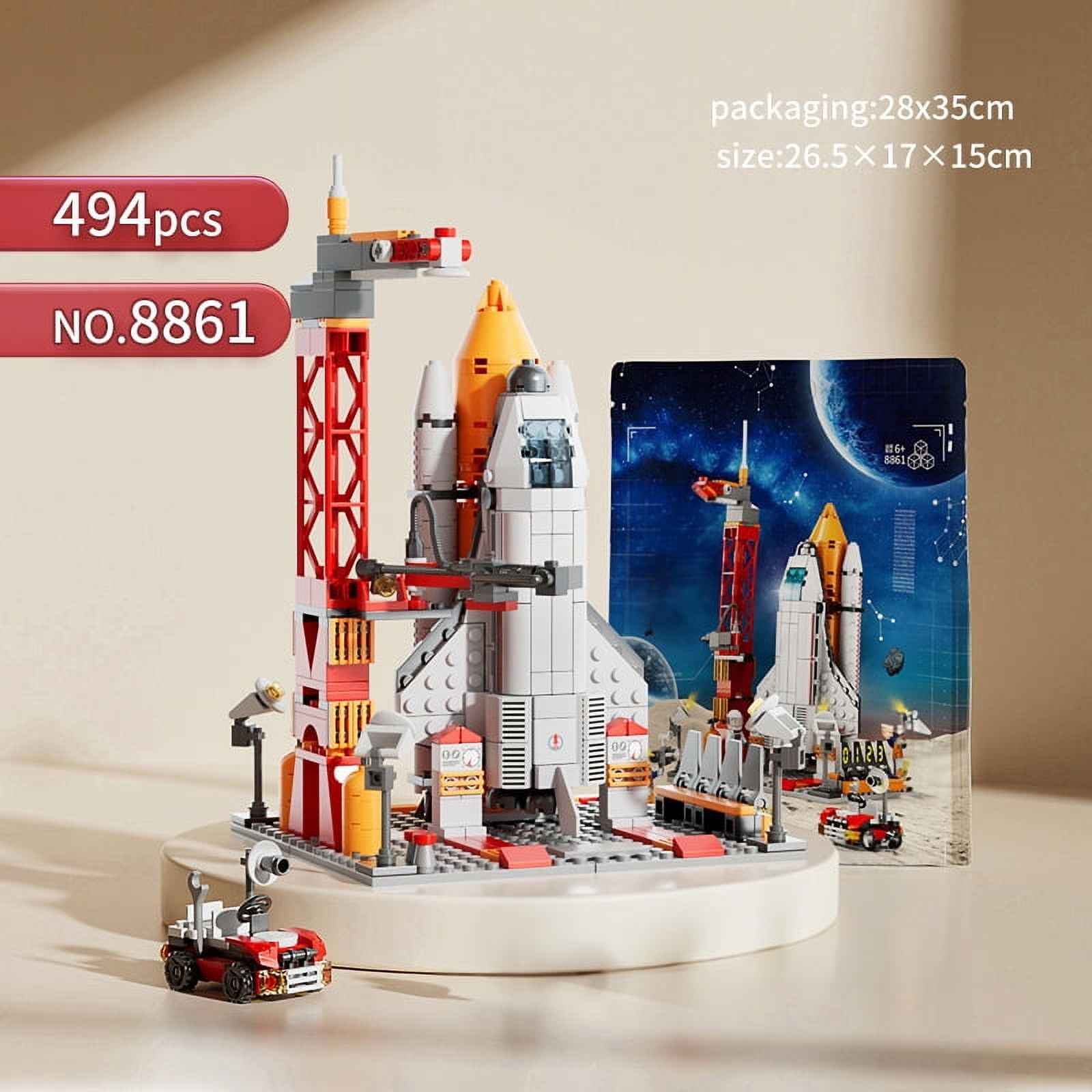 ToylinX Launch Center Lunar Lander Model Building Blocks Spaceship ...