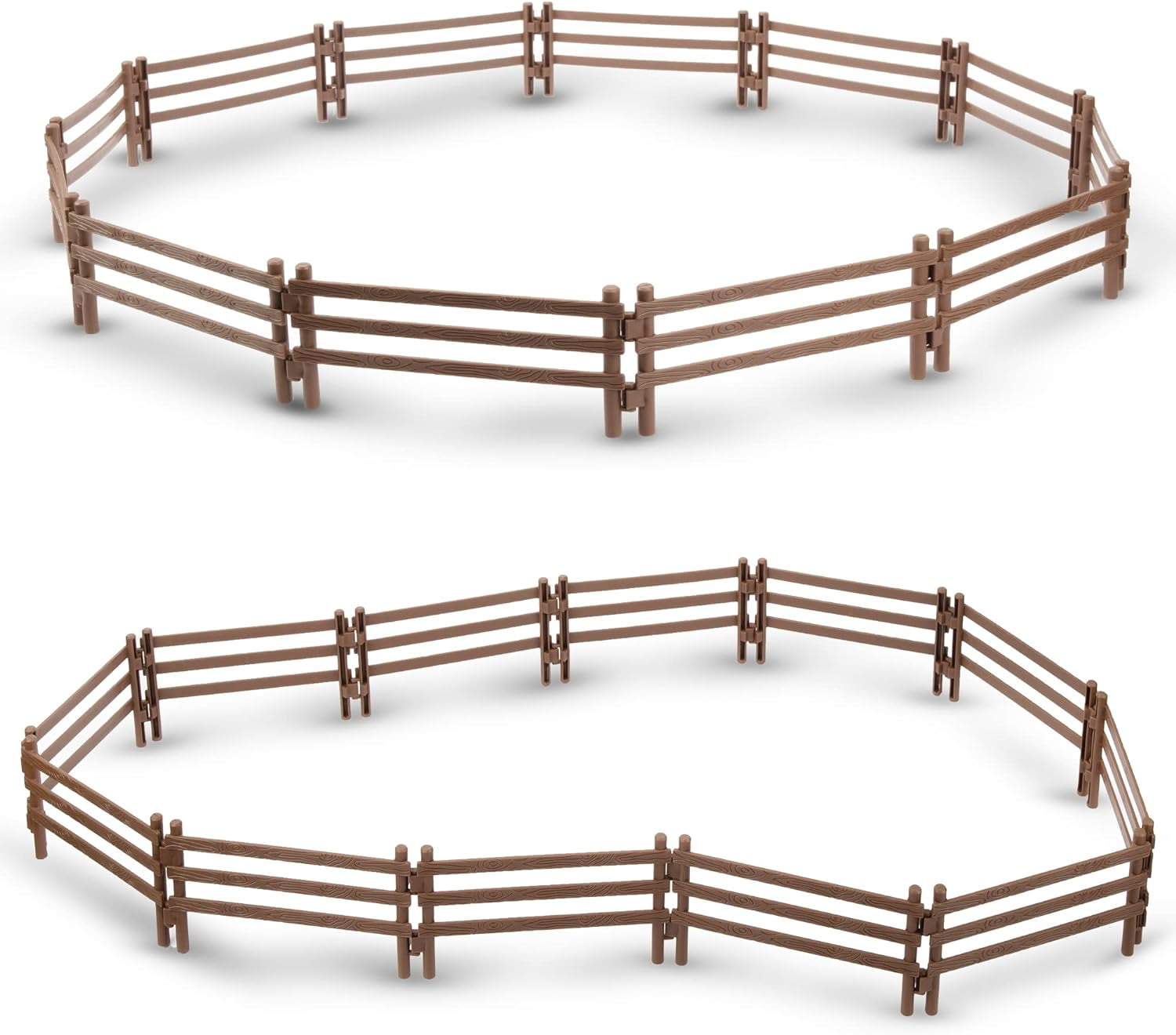 Toymany 24PCS Horse Corral Fencing Accessories Playset, Plastic Fence ...