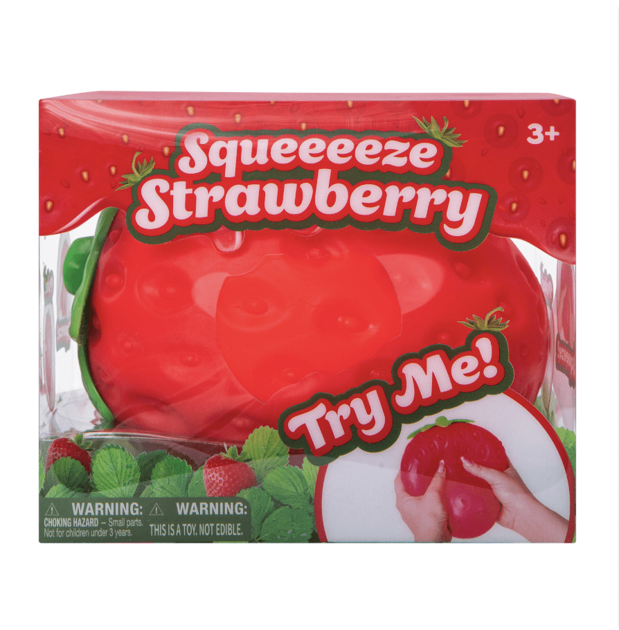 Toymendous Large Sensory Squishy Stress Relieving Strawberry Figure ...