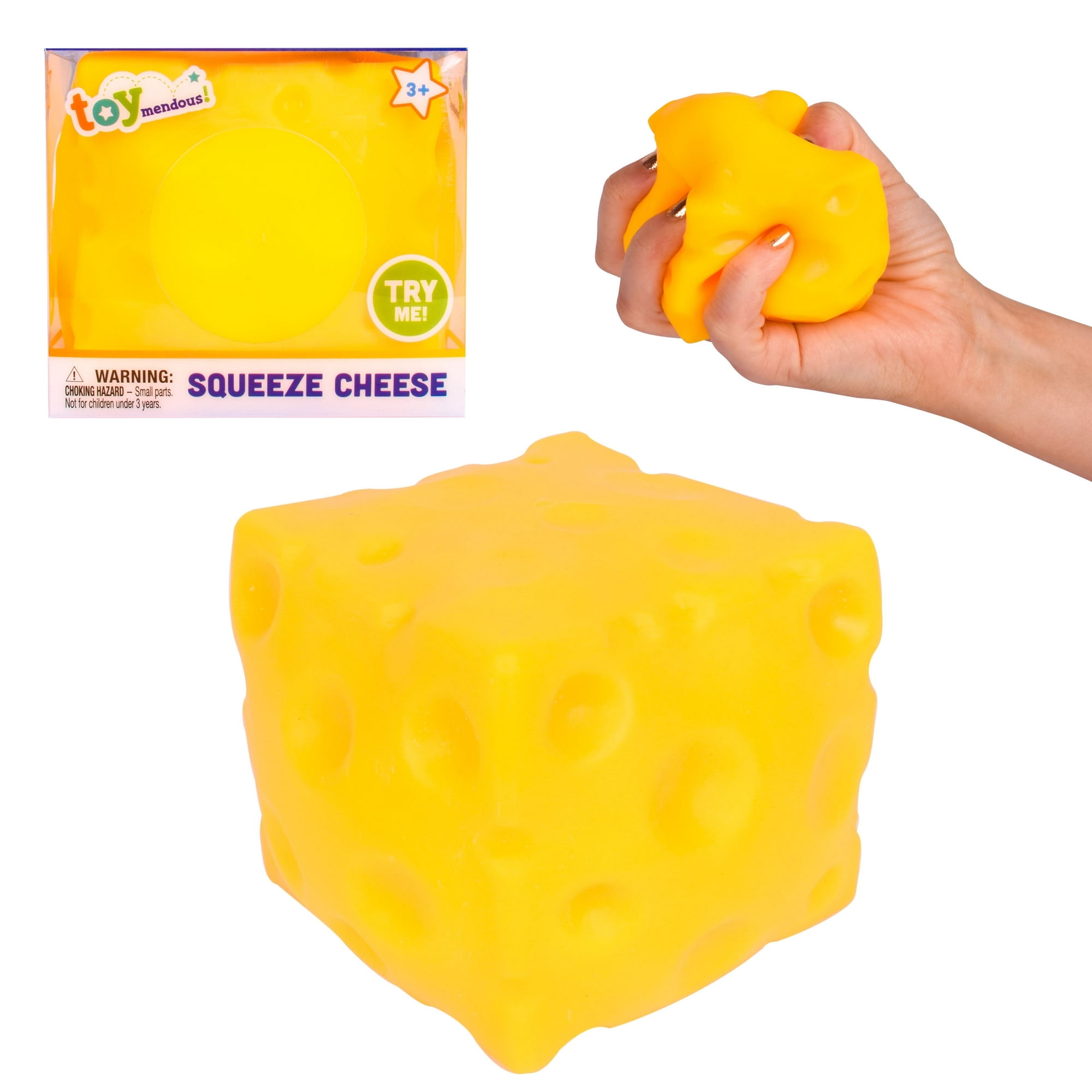 Toymendous Squeeze Cheese, Squishy Stress Toy, Children Ages 3 ...