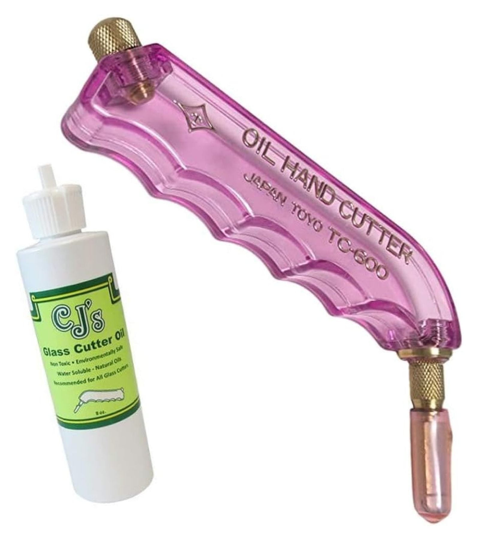 Toyo Pistol Grip Glass Cutter - Includes CJ's Cutting Oil - Assorted ...