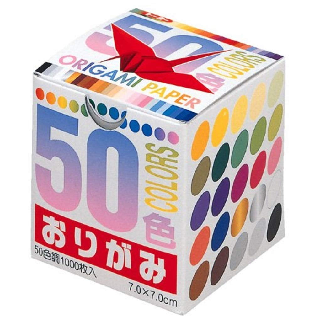 Toyo Thousand Paper Cranes MMF7 Origami 7cm, 50 Colors, 1000 Sheets ...