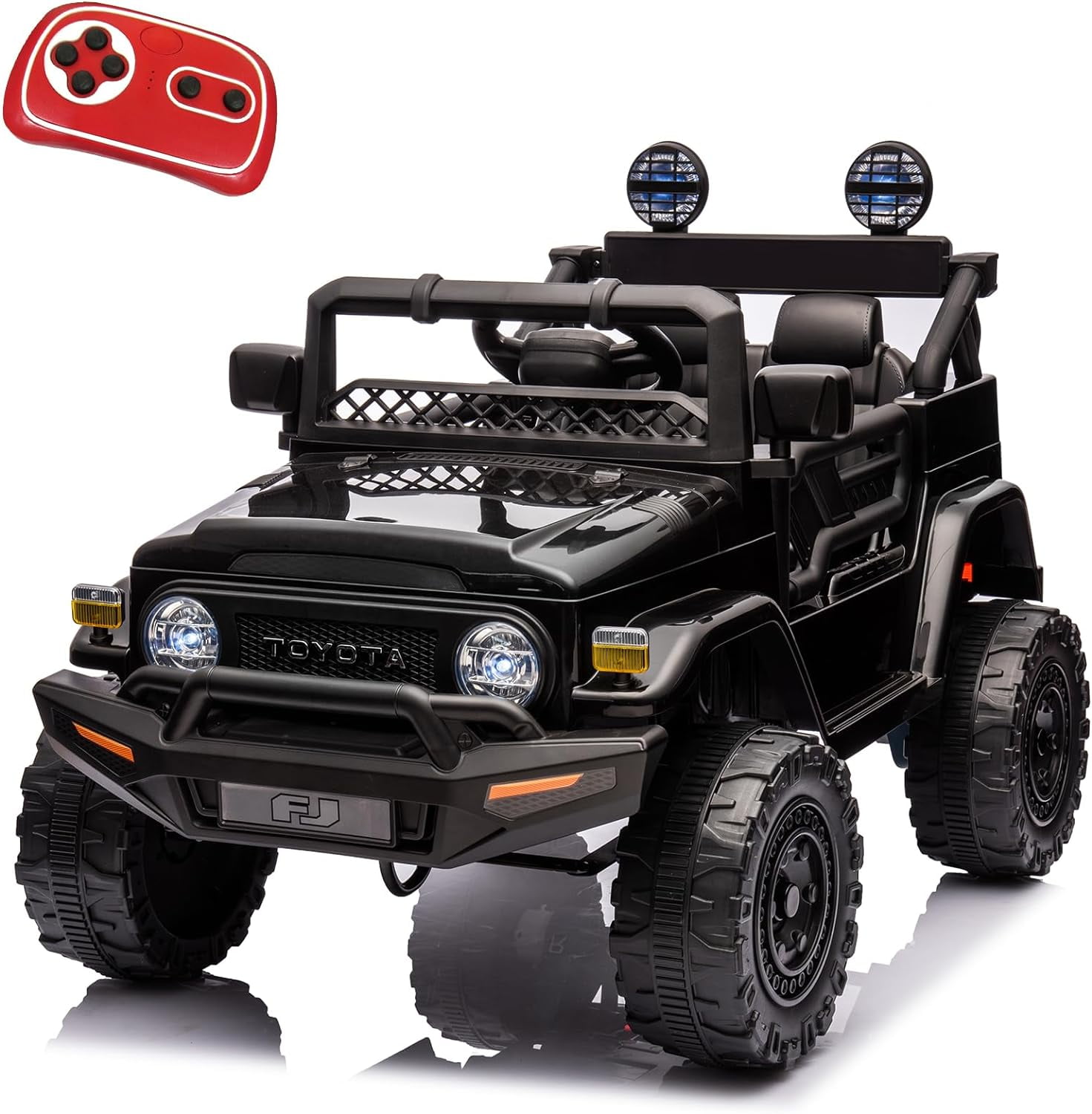 Toyota 12V Motorized Kids Ride-On Truck, 2.4G Remote Control, Spring Suspension, USB, Mp3, 3-8 ...