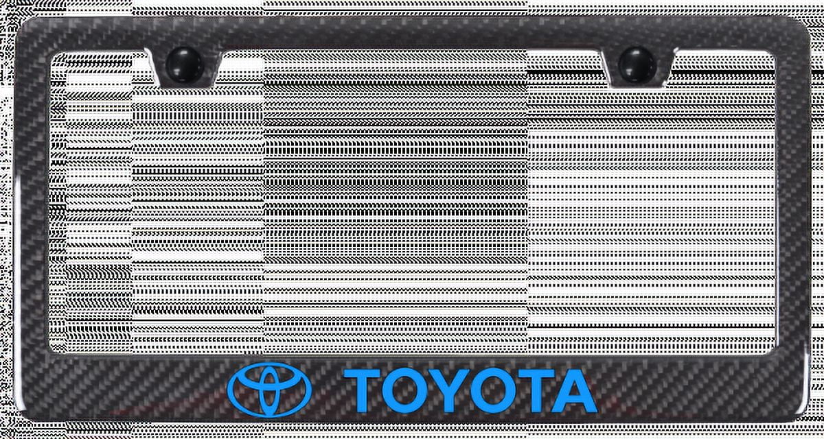 Toyota Blue Logo Black ABS Carbon Fiber License Plate Frame Official ...