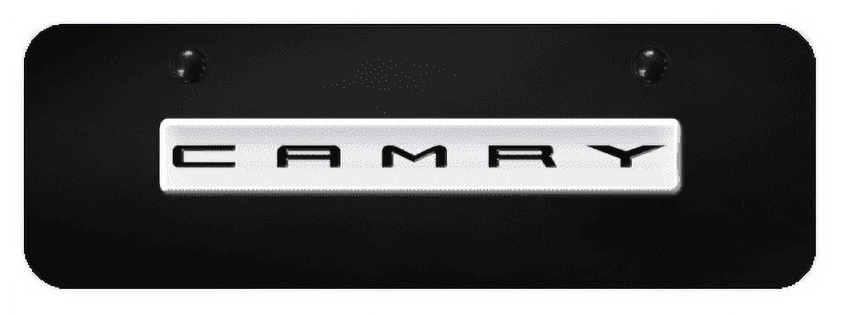 Toyota Camry 3D Chrome Logo on Black Coat Mini License Plate Official ...