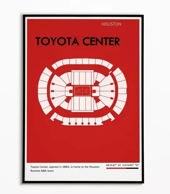 Toyota Center Print - Houston Rockets Poster NO FRAMED POSTER Home ...