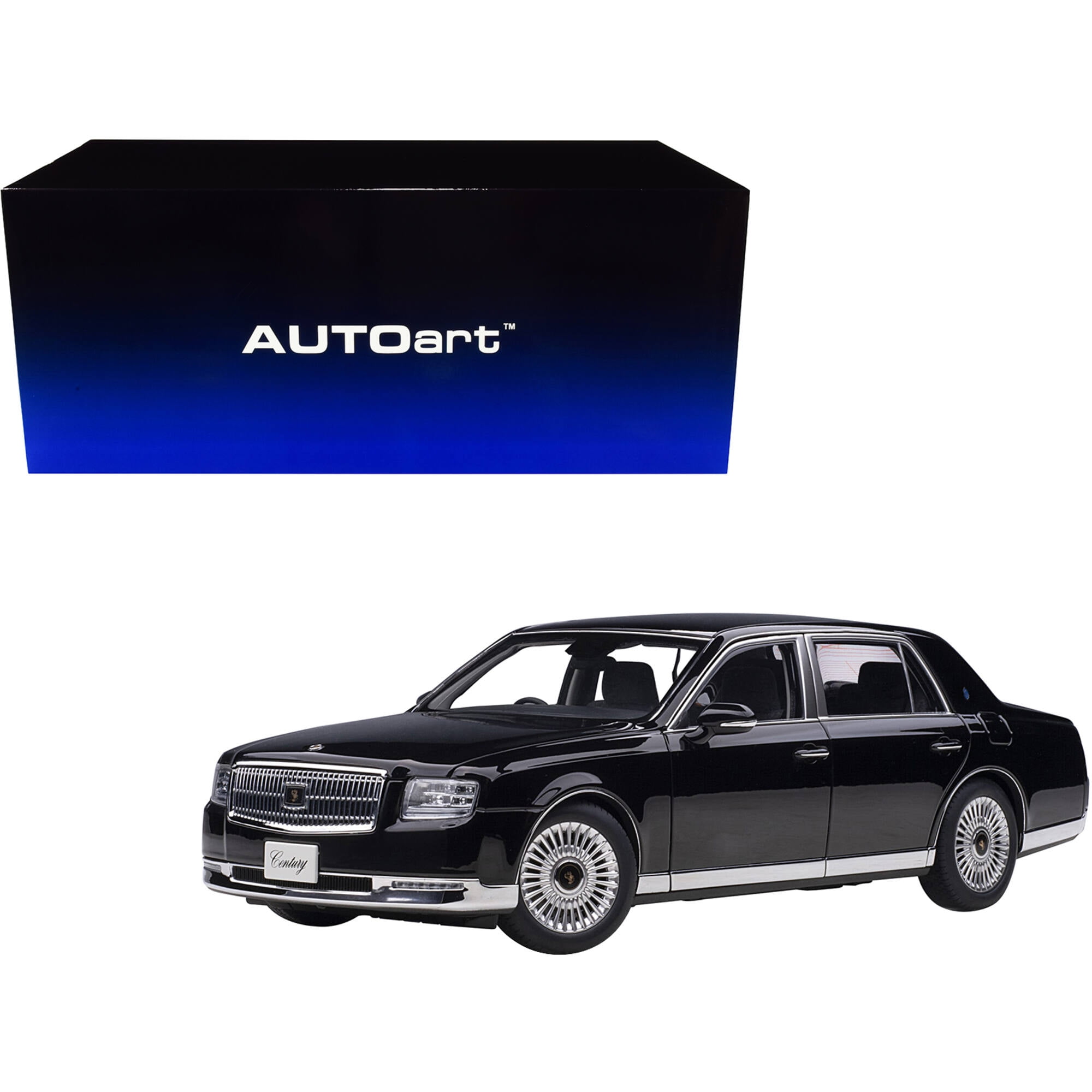 Toyota Century RHD (Right Hand Drive) Black 1/18 Model Car by Autoart ...