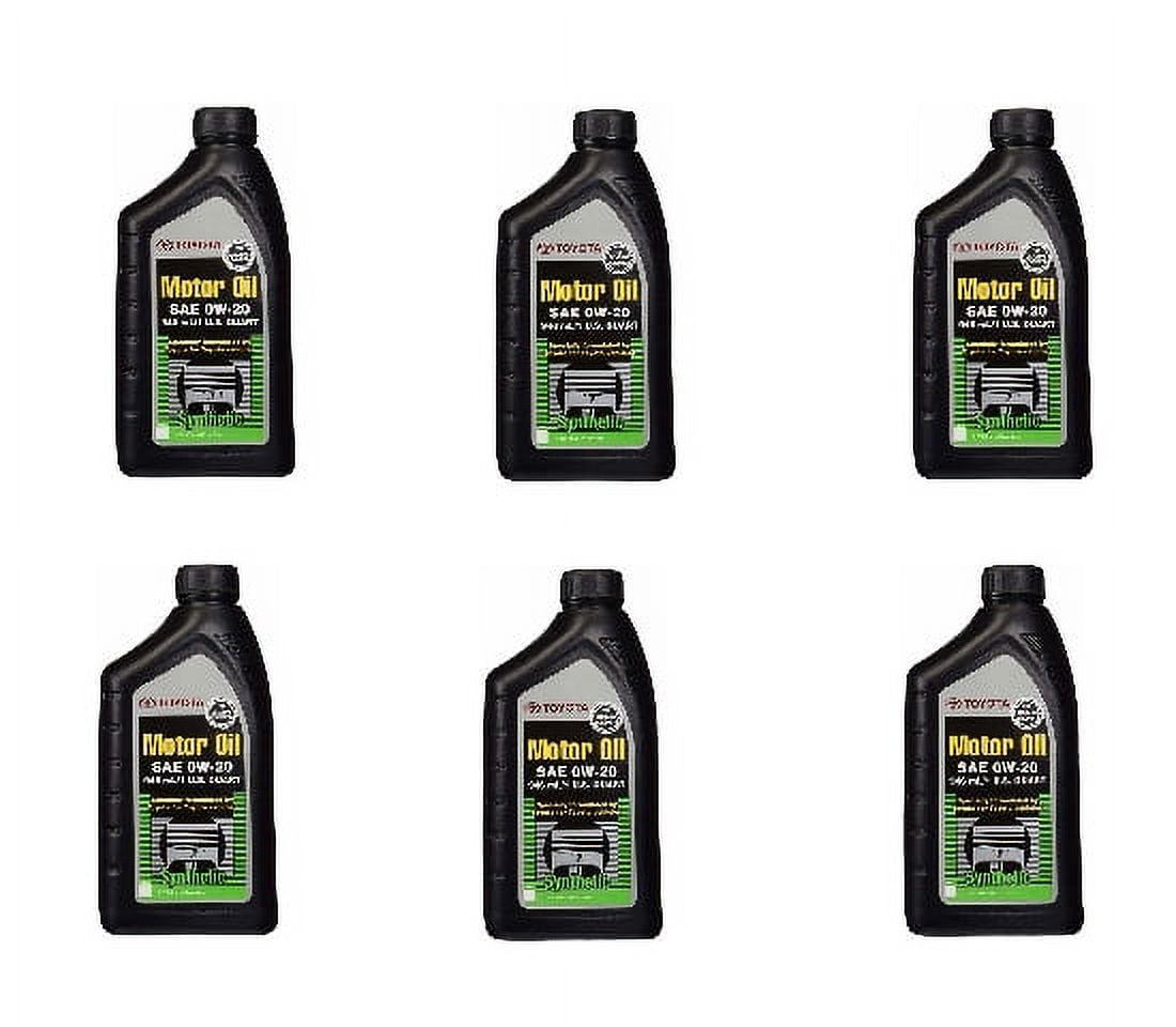 Toyota Full Synthetic Motor Oils 0W - 20, 1 Quart (6 pack) - Walmart.com