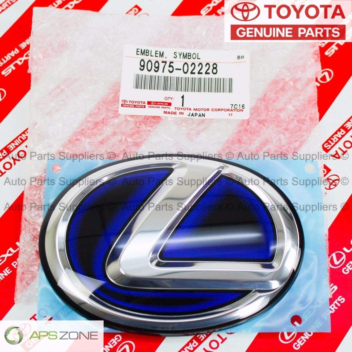 Toyota Genuine Parts 90975-02228 Blue "L" Lexus Rear Hatch Emblem ...