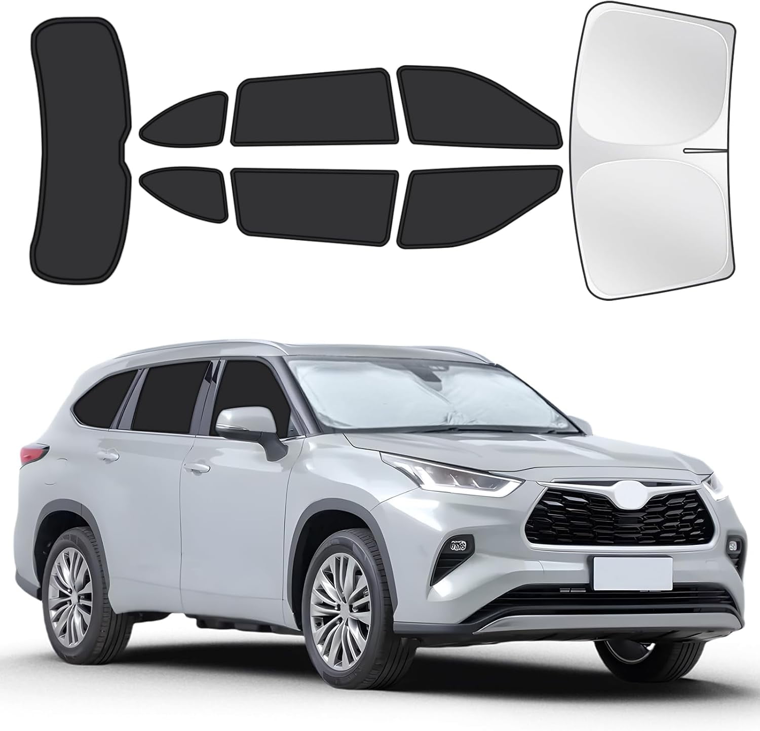 for Toyota Highlander 2020-2025 Car Window Shades, 8pcs Privacy Sun ...