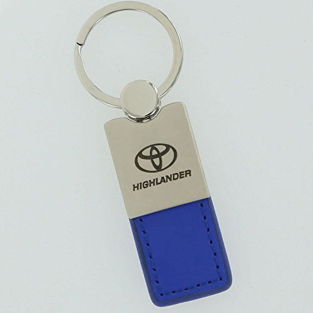 Toyota Highlander Keychain & Keyring - Duo Premium Blue Leather ...