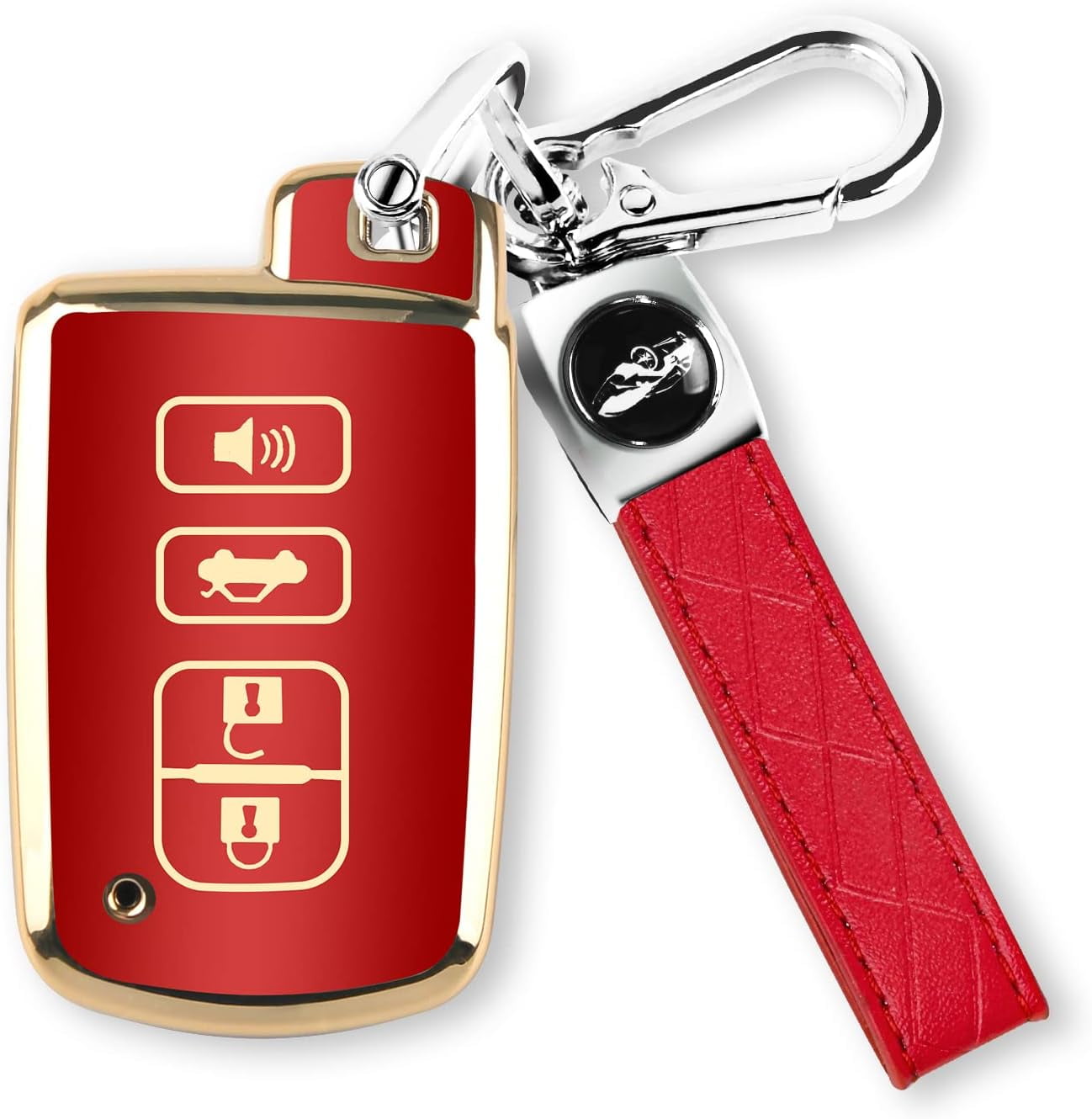 for Toyota Key Fob Cover with Keychain, 4 Button Car Key Case Shell for ...