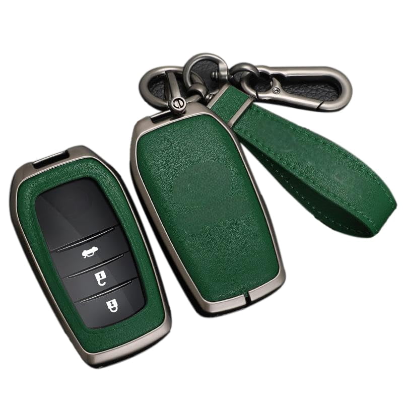for Toyota Key Fob Cover, Leather+Zinc Alloy Key Fob Case for 2025 ...