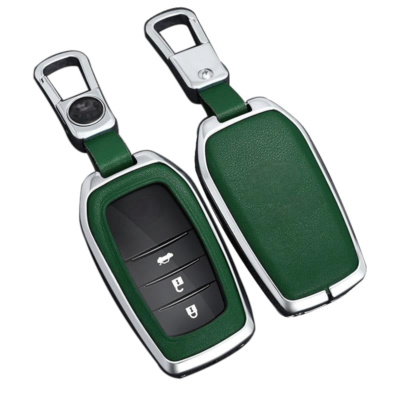 for Toyota Key Fob Cover, Leather+Zinc Alloy Key Fob Case for 2025 ...