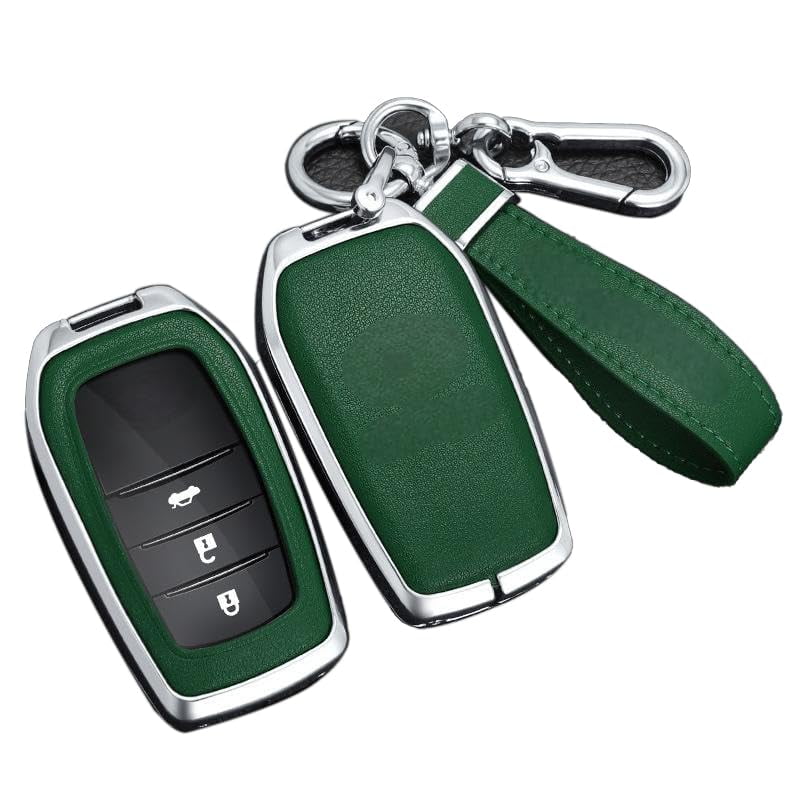 for Toyota Key Fob Cover, Leather+Zinc Alloy Key Fob Case for 2025 ...