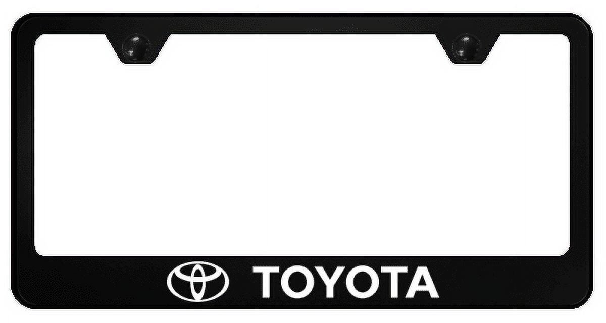 Toyota Logo Black UV Print Polycarbonate License Plate Frame Official ...