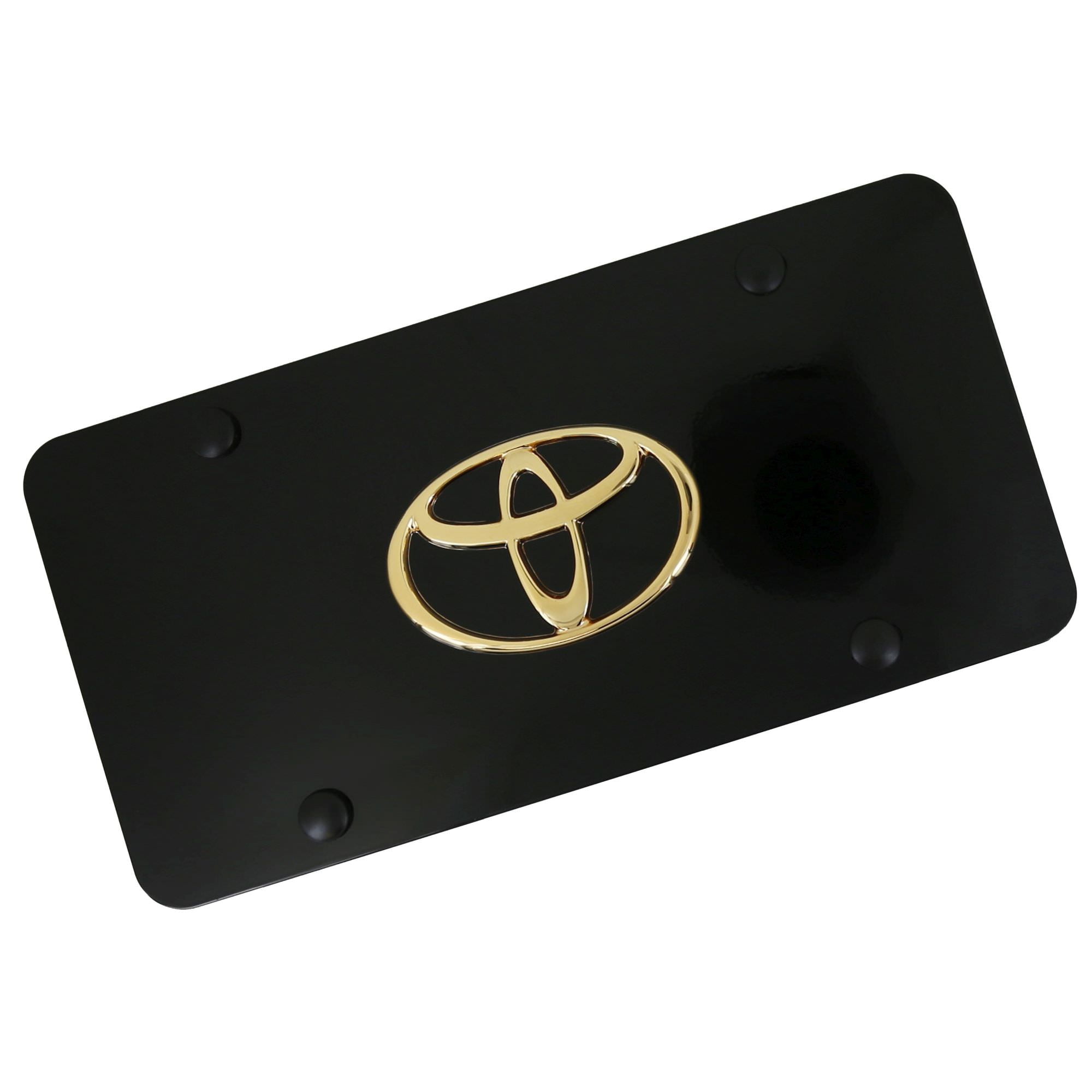 Toyota Logo License Plate (Gold on Black) - Walmart.com