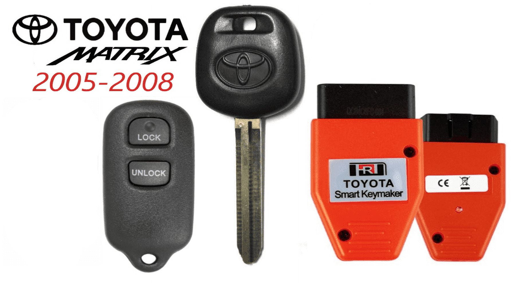 Toyota MATRIX 44D DOT Chip Key + 3 Button Remote GQ43VT14T + Programmer ...