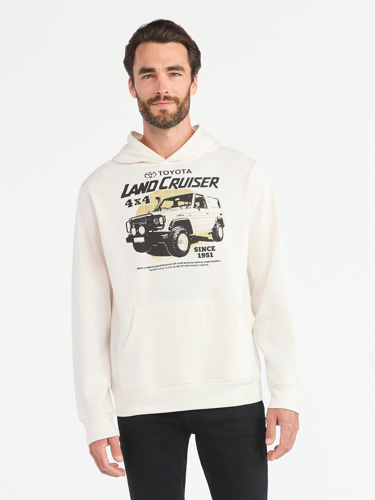 Toyota Men's and Big Men's Land Cruiser Graphic Hoodie with Long ...