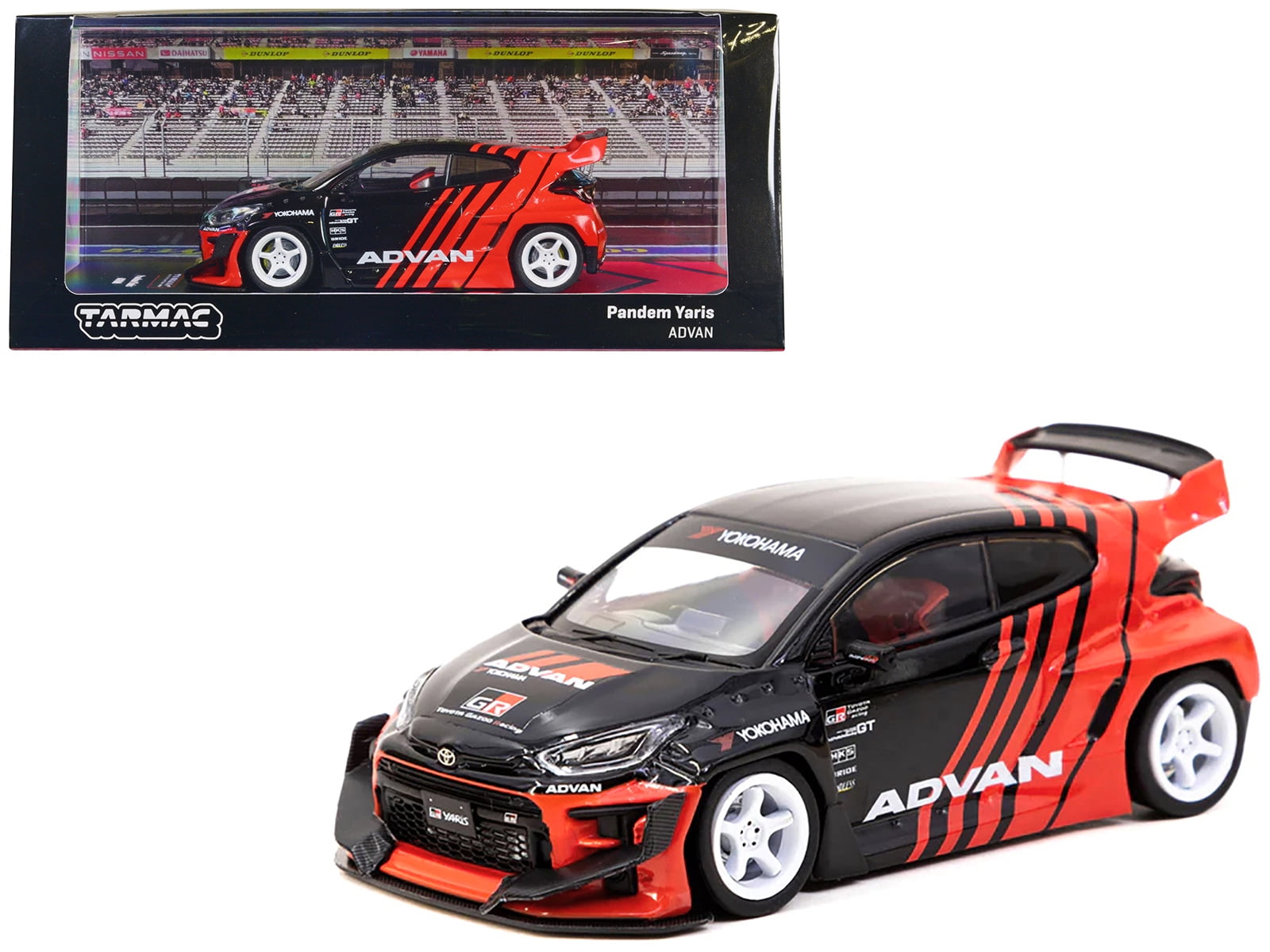 Toyota "Pandem" Yaris RHD (Right Hand Drive) Black & Red "ADVAN" Livery ...