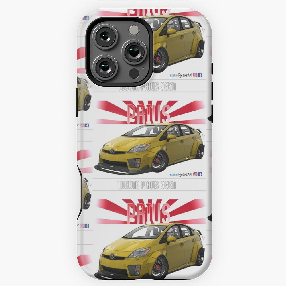 Toyota Prius 2JZ Yellow Swap Engine Phone Case for iPhone 16 15 14 13 ...