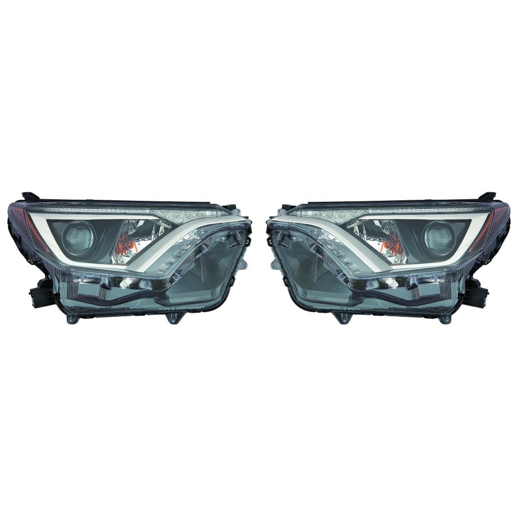 For Toyota RAV4 Headlight Assembly 2016 2017 2018 Pair Driver and ...