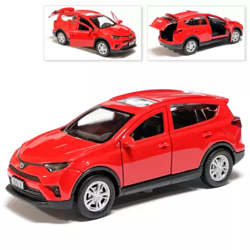 Toyota RAV4 Metal Model Diecast Car Scale, Collectible Toy Cars, Red, 1 ...