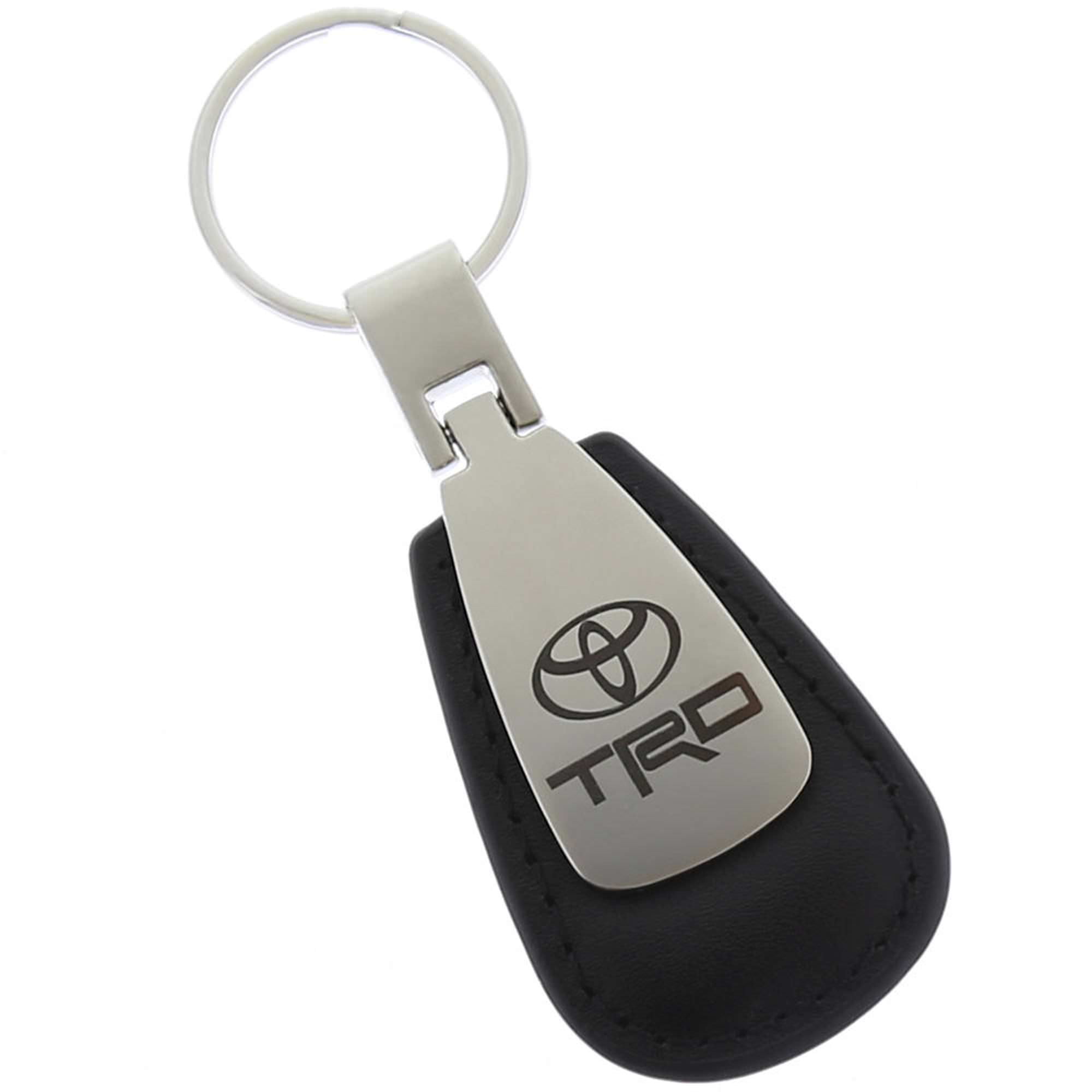 Toyota Racing Development TRD Black Leather Tear Drop Key Chain ...
