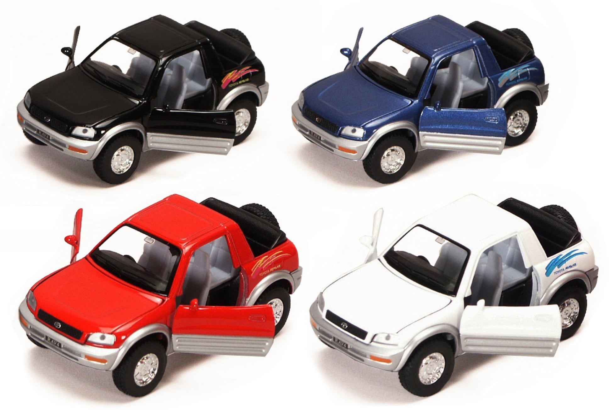 Toyota Rav4 Cabriolet, Red Blue White Black - 5011D - 1/32 Scale Set of ...