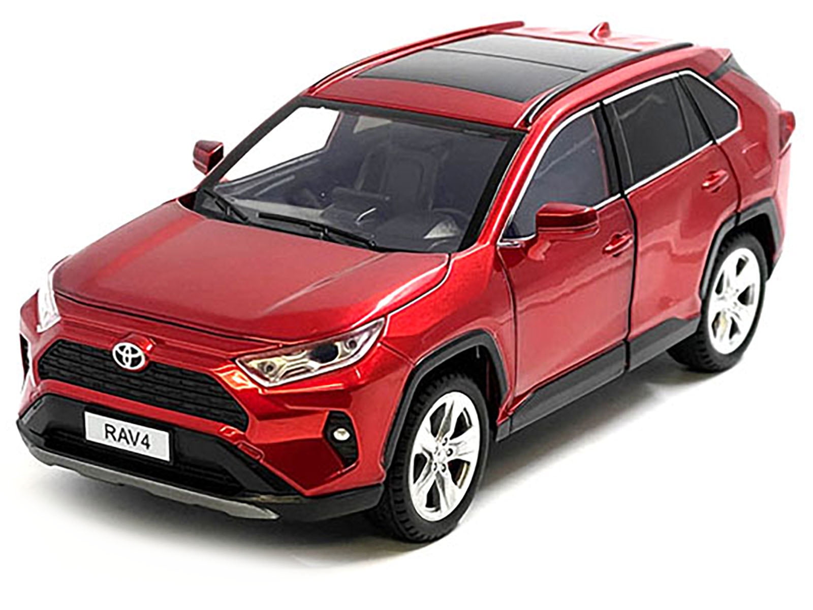 Toyota Rav4 Hybrid XLE Red Metallic with Sunroof 1/24 Diecast Model Car ...