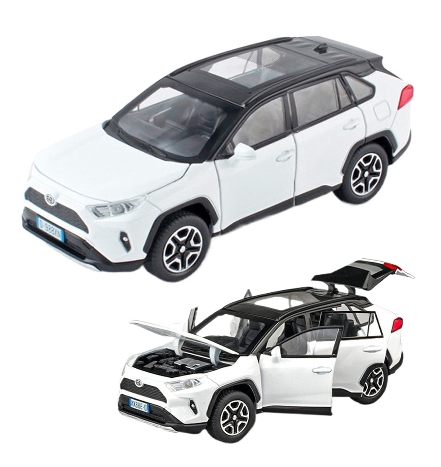 Toyota Rav4 Miniature Metal Car With Display Base 1/32 - Walmart.com