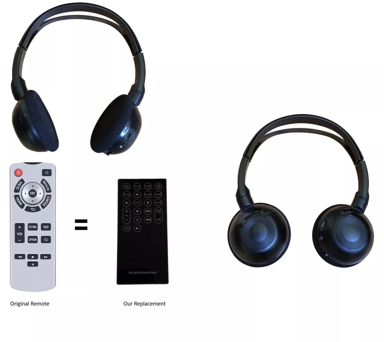 Toyota Sienna Compatible Wireless Headphones and Remote for 2021 2022 ...