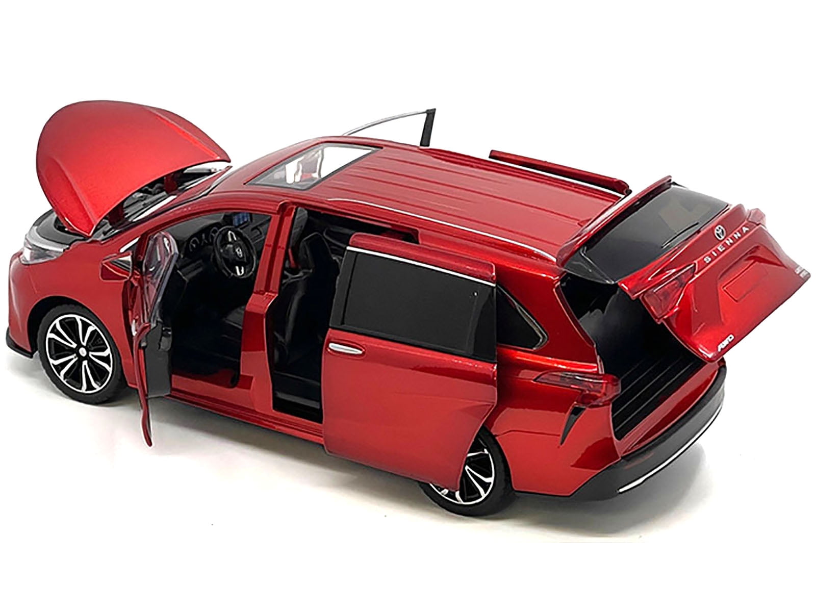 Toyota Sienna Minivan Red Metallic 1/24 Diecast Model - Walmart.com