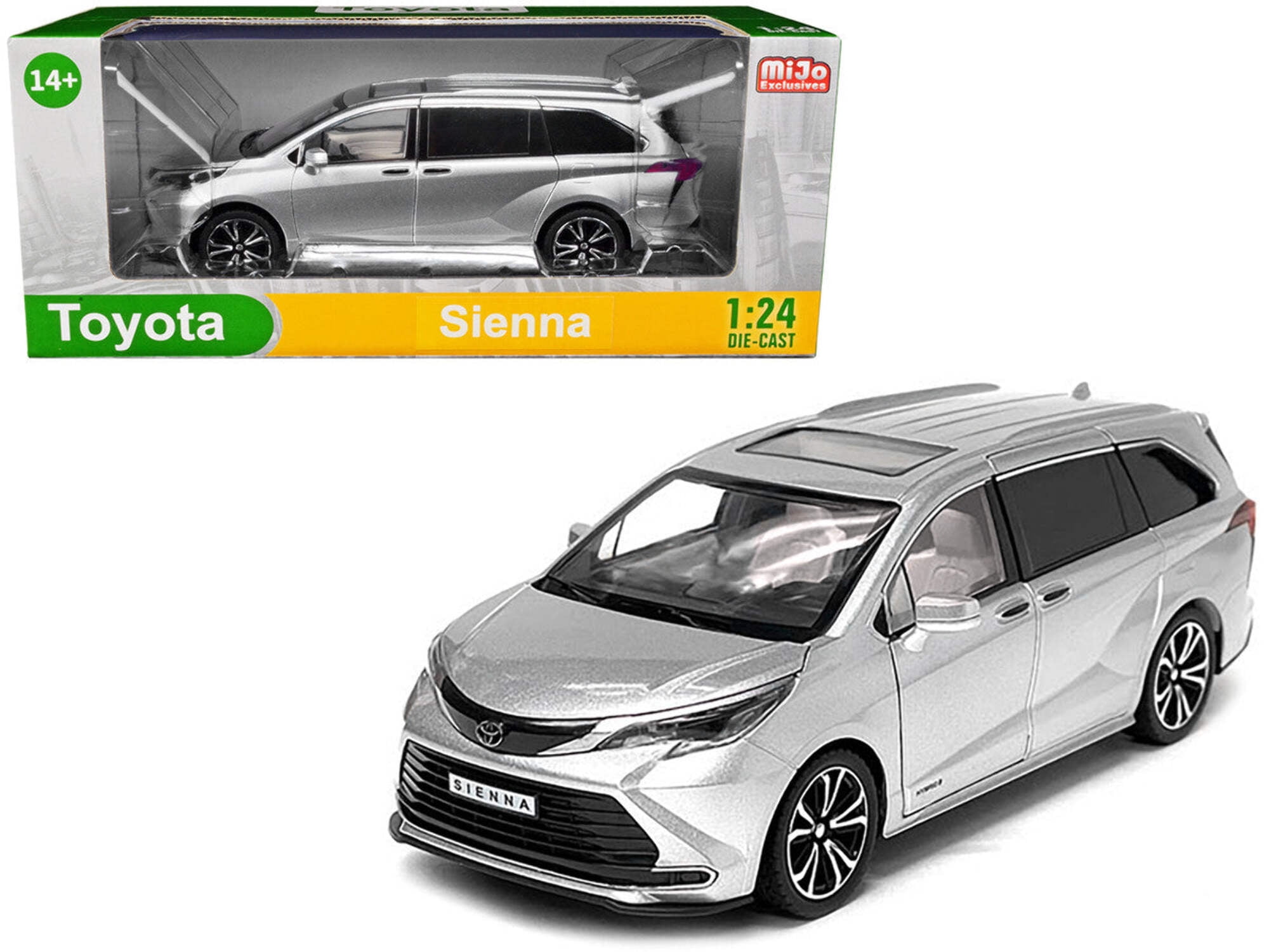 Motormax Toyota Sienna 1/24 Diecast Model Car, Silver Metallic ...