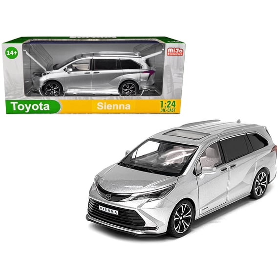 Toyota Sienna Silver Metallic 1/24 Scale Diecast Model Minivan Car with ...
