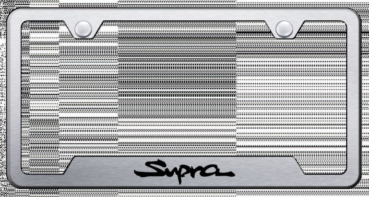 Toyota Supra Brushed Stainless Notched License Plate Frame Official ...