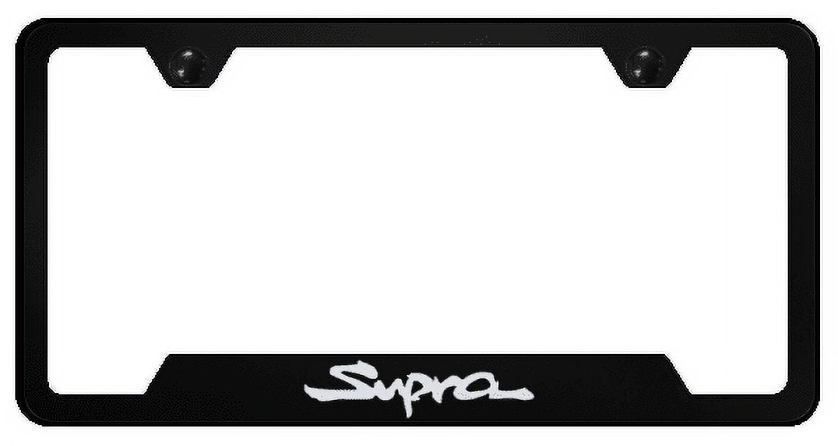 Toyota Supra Logo Black Cut-Out Notched License Plate Frame Official ...